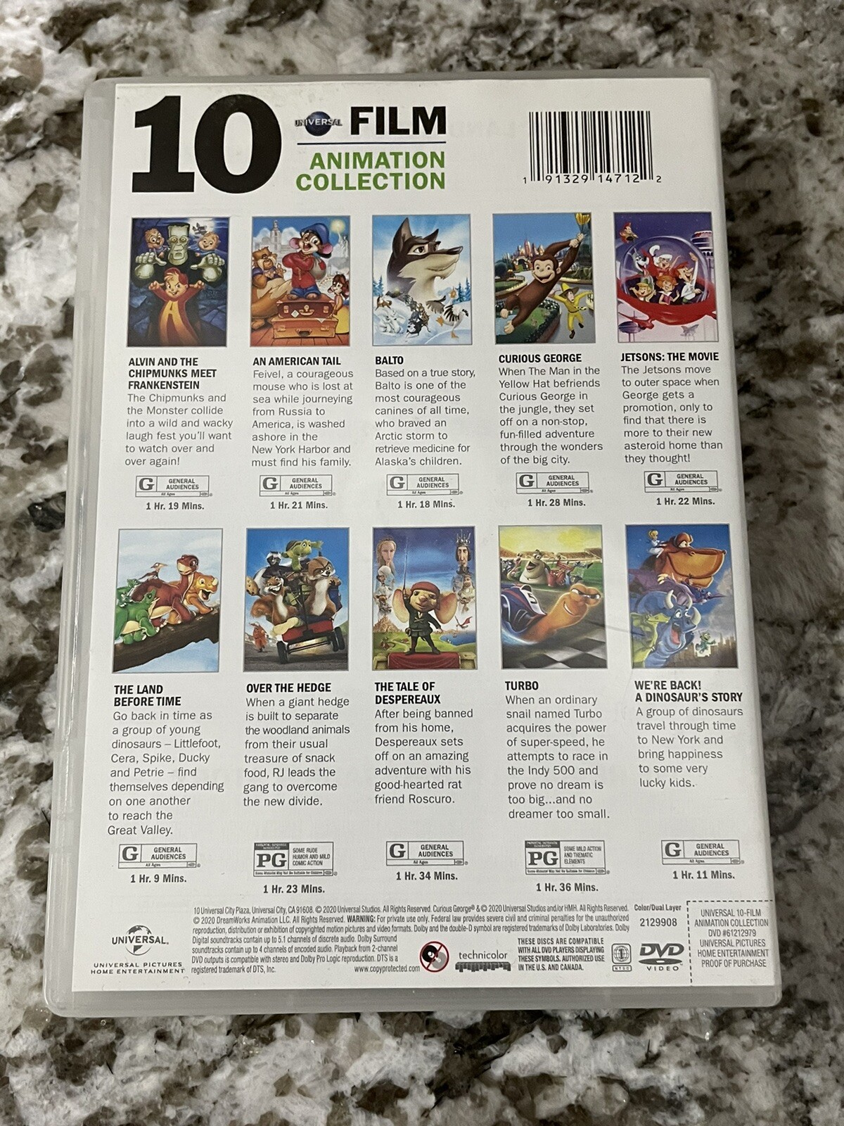 Universal 10-Film Animation Collection DVD Boxed Set Cartoons Nice ...
