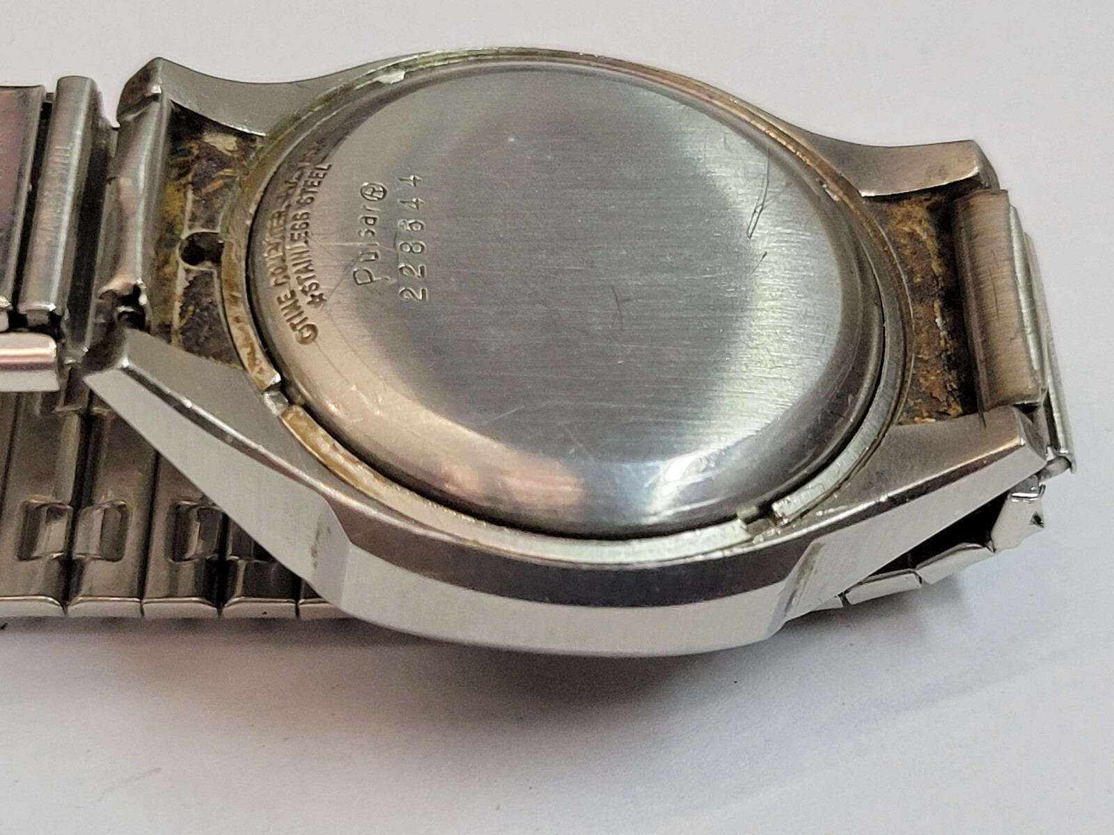 Pulsar P4 Executive Digital Very RARE No Magnet Vintage Stainless Steel ...