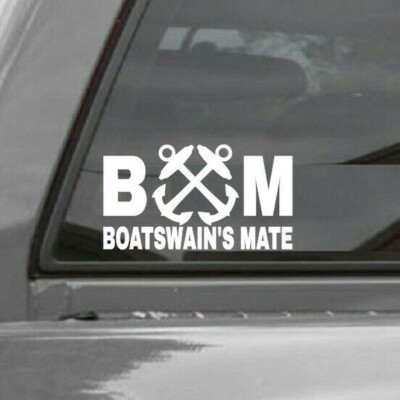 BOATSWAIN'S MATE BM U.S.NAVY Vinyl Window Decal Sticker | eBay
