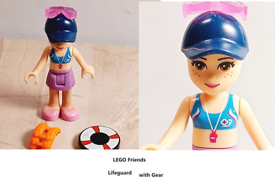 LEGO Friends Lifeguard Swim Coach FREE Loved Lifesaver Ring Red White ...