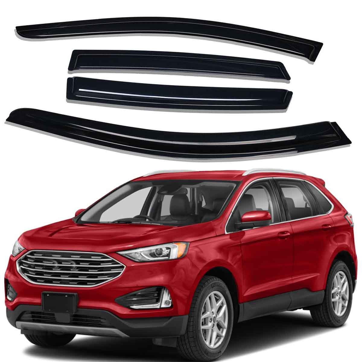 Tape-on Window Visors Rain Guards Vent Shade Deflectors For 2015-2023 ...