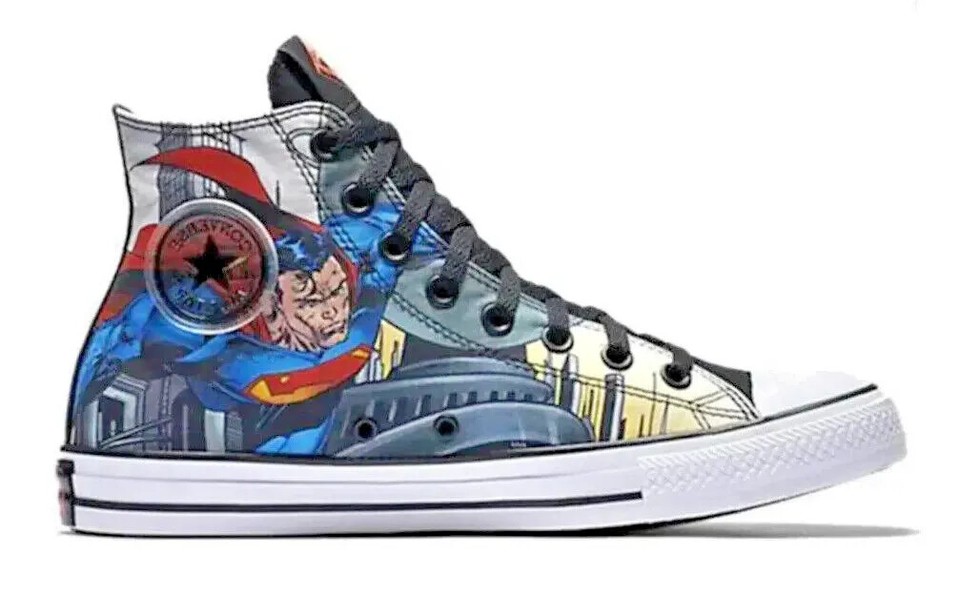 Rare Converse DC Comics x Chuck Taylor All Star Hi Superman Justice ...