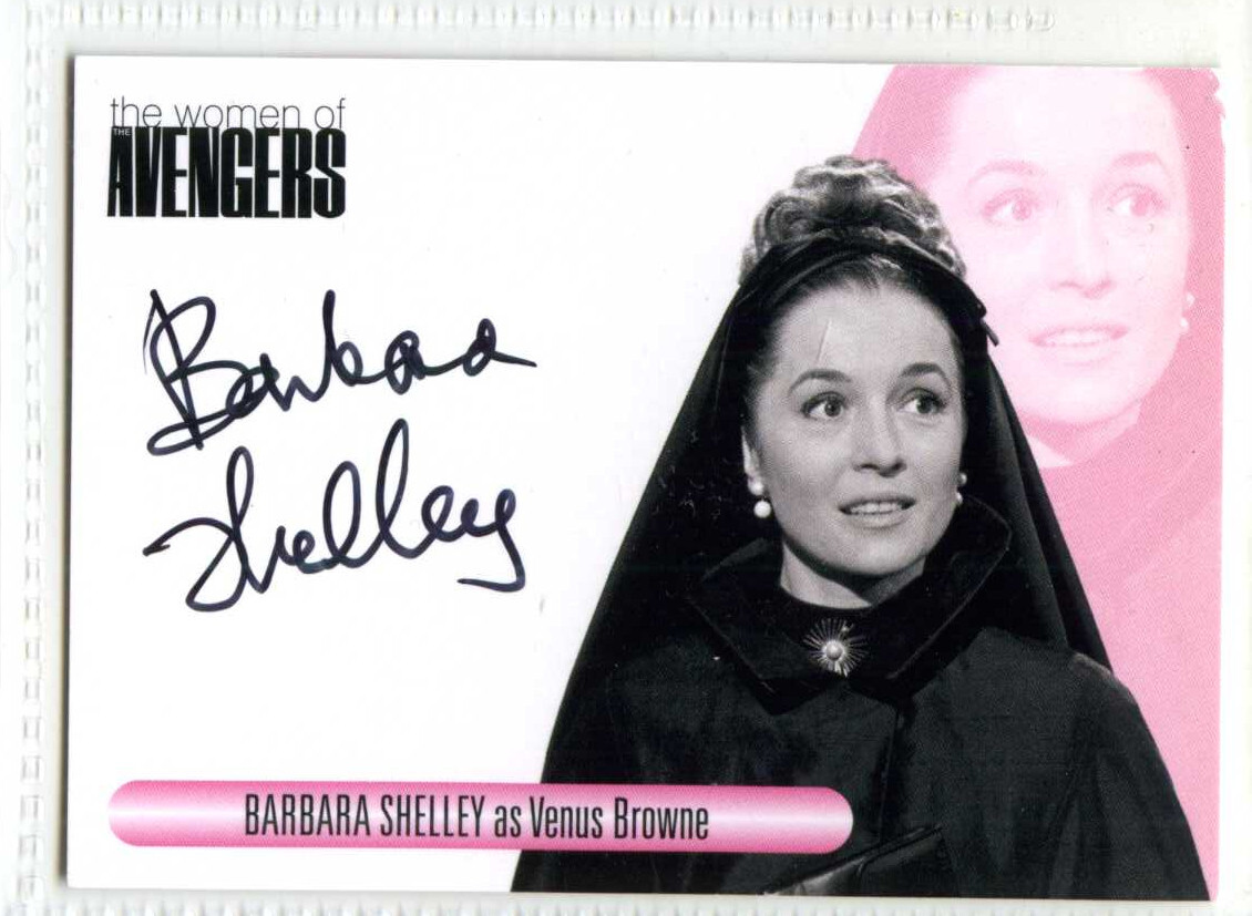 WOMEN OF THE AVENGERS UK TV BARBARA SHELLEY SIGNED AUTOGRAPH CARD WABS ...