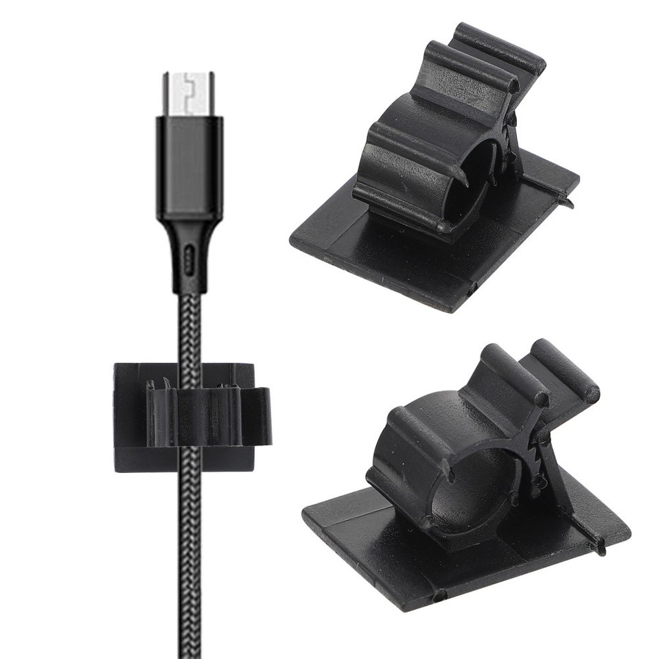 50 Pcs Household Cable Fixation Holder Adhesive Clips Harness Clamp ...