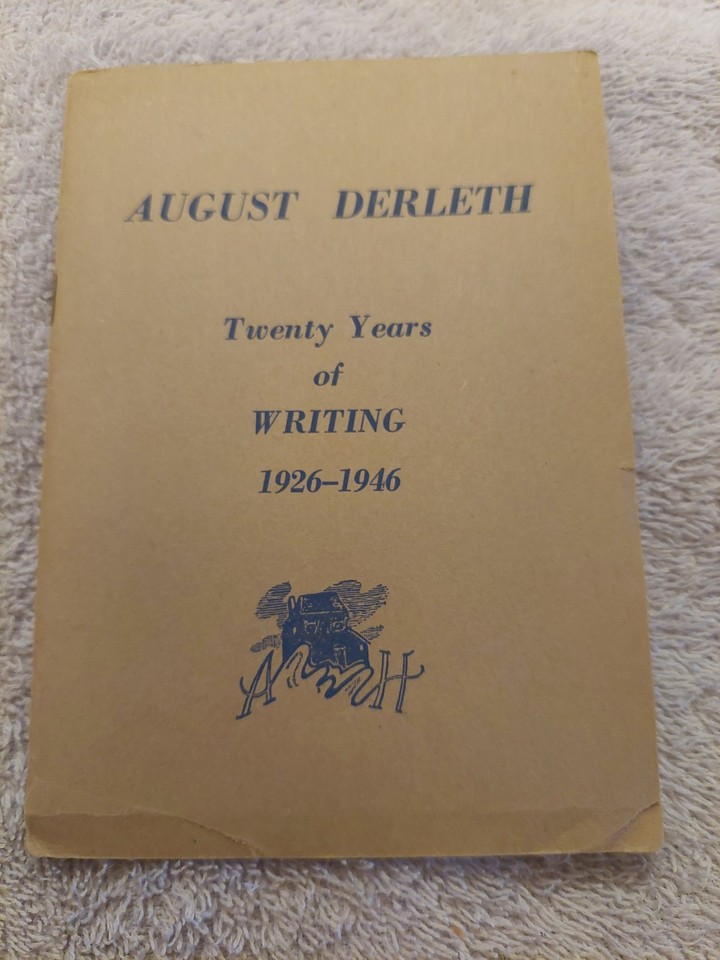 August Derleth Twenty Years of Writing Signed Letter Arkham House ...