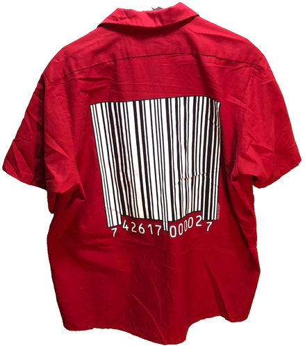 Slipknot Vintage 2000 Red Kap Bar Code Heavy Metal Maggot Work Button ...