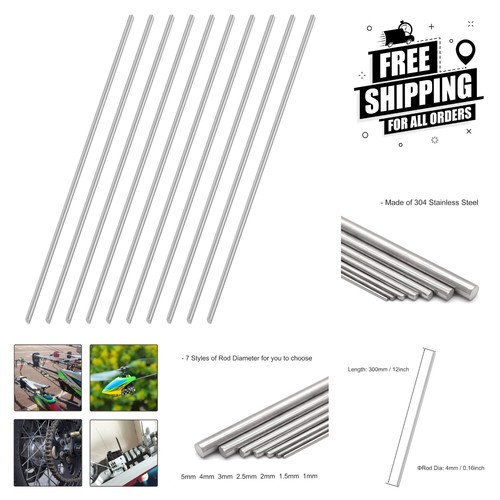 Smooth Surface 4mm Stainless Steel Round Rods - Perfect for Model ...