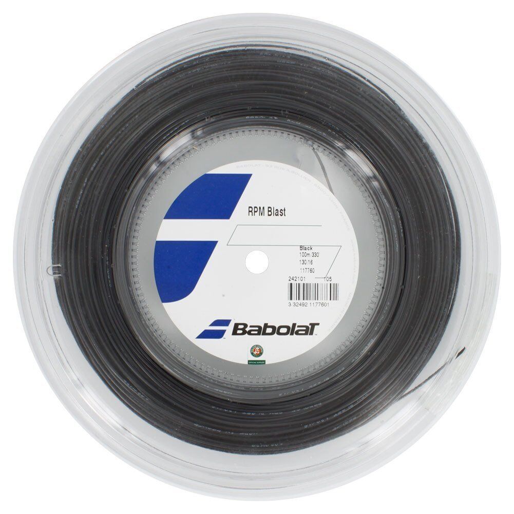 Babolat RPM Blast Gauge 16 Tennis String - Black, 330ft (117760) for ...