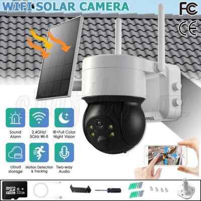Solar Security IP Camera Battery Powered Outdoor Wireless WiFi CCTV ...