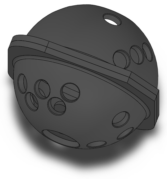 Golf ball marking template for Rapsodo RPT MLM2PRO launch monitor