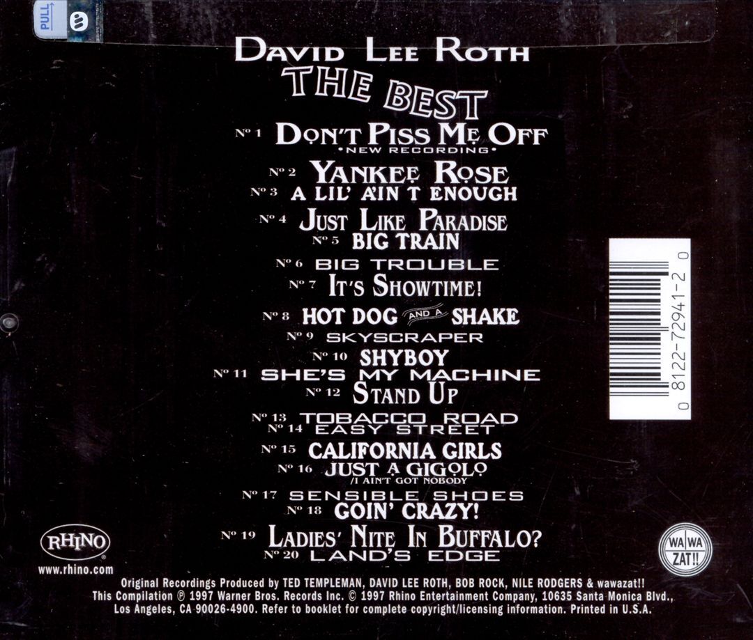 Best by Roth, David Lee (CD, 1997) for sale online | eBay