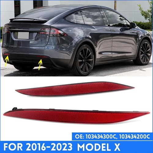 Rear Bumper Reflector Lights Red For Tesla Model X 2016 2017 2018 19 20 ...