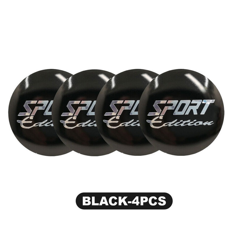 4Pcs 56MM SPORT Edition Logo Emblem Badge Car Wheel Center Hub Cap ...
