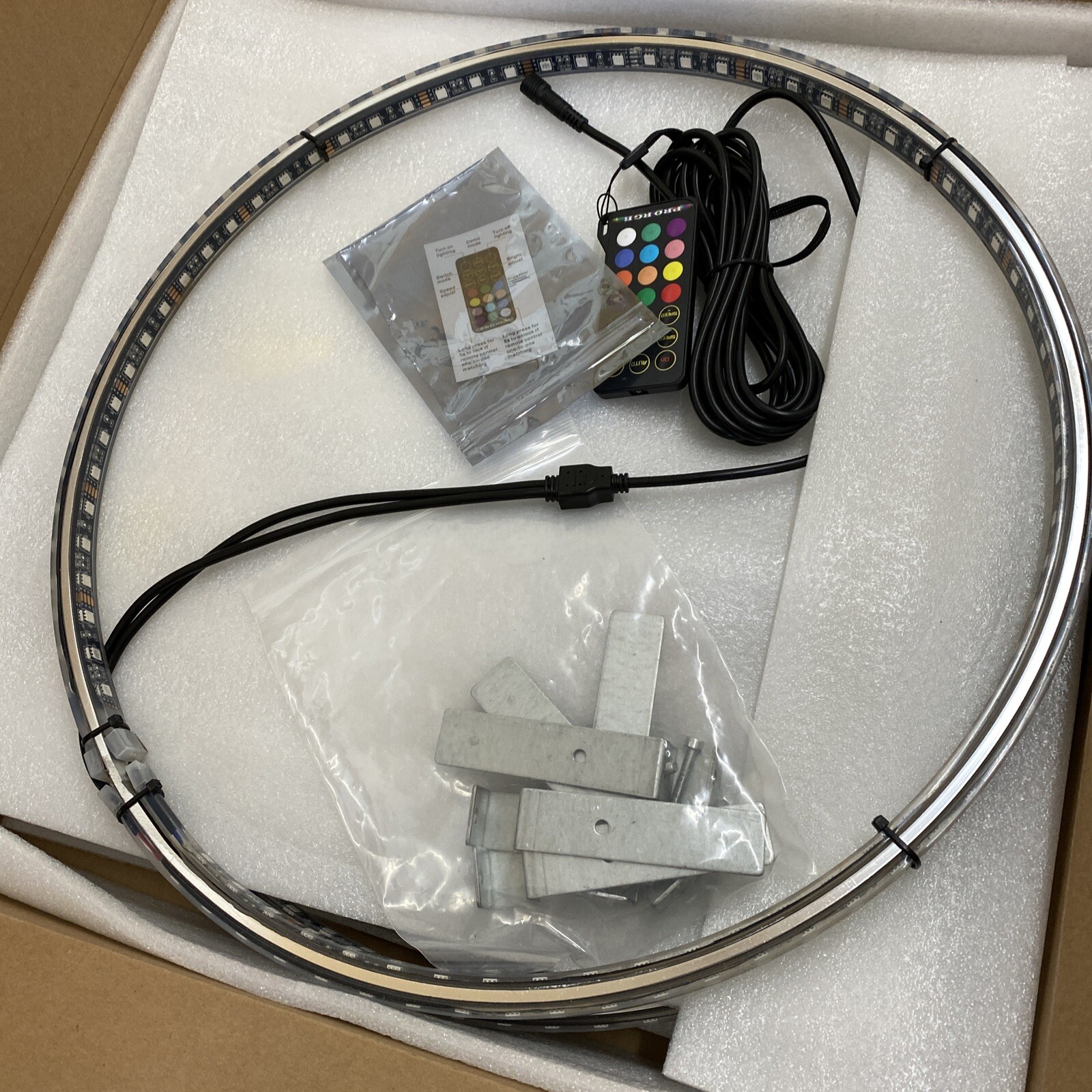 Set of 4 pcs LED Wheel Light Kit w/ Moving LED Chasing Function 15.5 ...