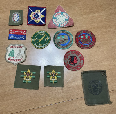 Vintage Lot (11) 1946-1954 Boy Scout BSA Patches & Finder Case -2 ...