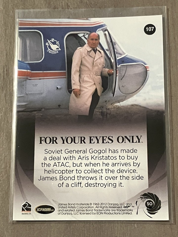 General Gogol / Walter Gotell - James Bond 007 Trading Card. For Your ...