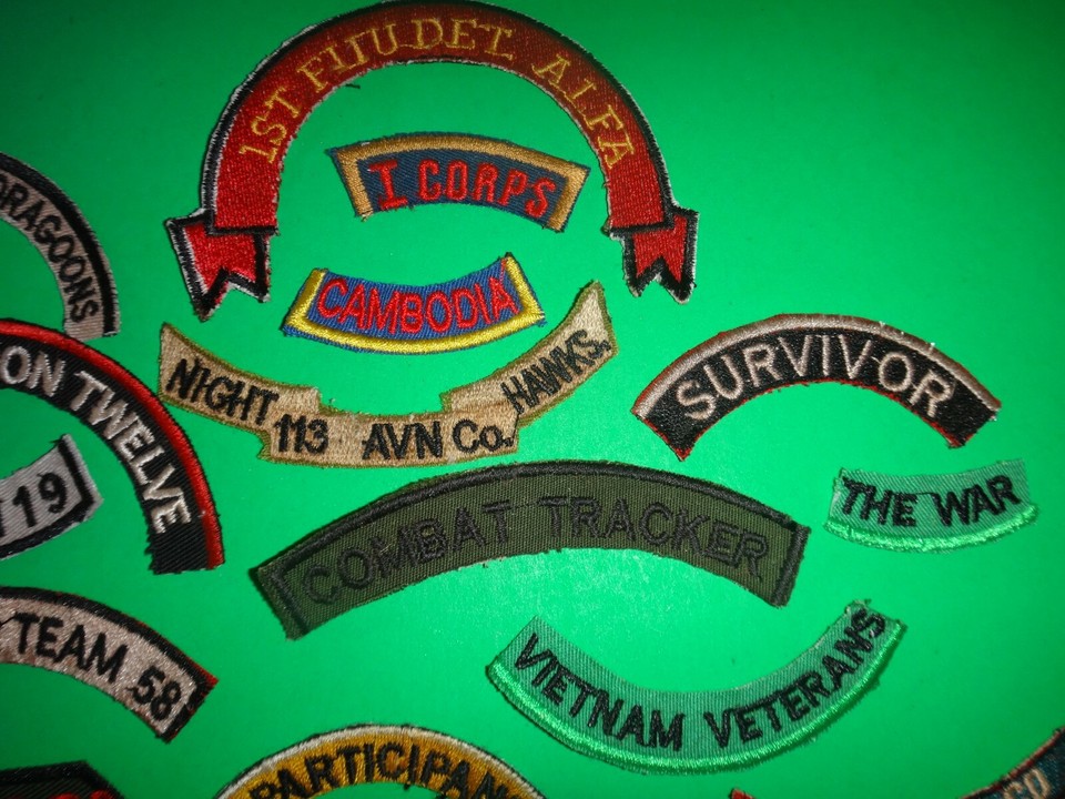 Group Of 25 US & ARVN Military Arcs Tabs Patches From Vietnam War Era ...