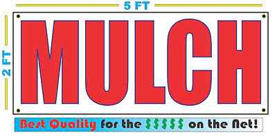 MULCH Banner Sign landscape pine bark tree bush Best Quality the Net ...