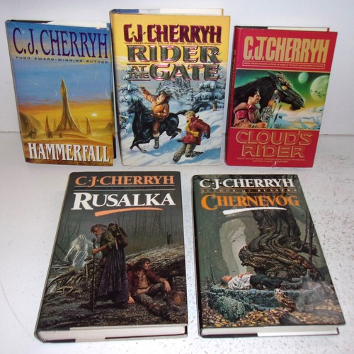 5 C.J. Cherryh Hardcover Books Rusalka, Chernevog, Rider at the Gate ...