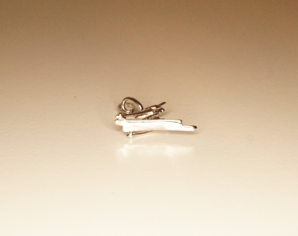 Sterling Silver Skier Skiing Charm Or Pendant 925 | eBay