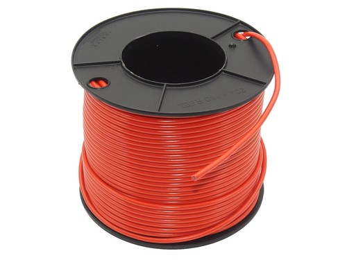 8mm RED Single core automotive cable 8B&S - approx 75 Amps sold per ...