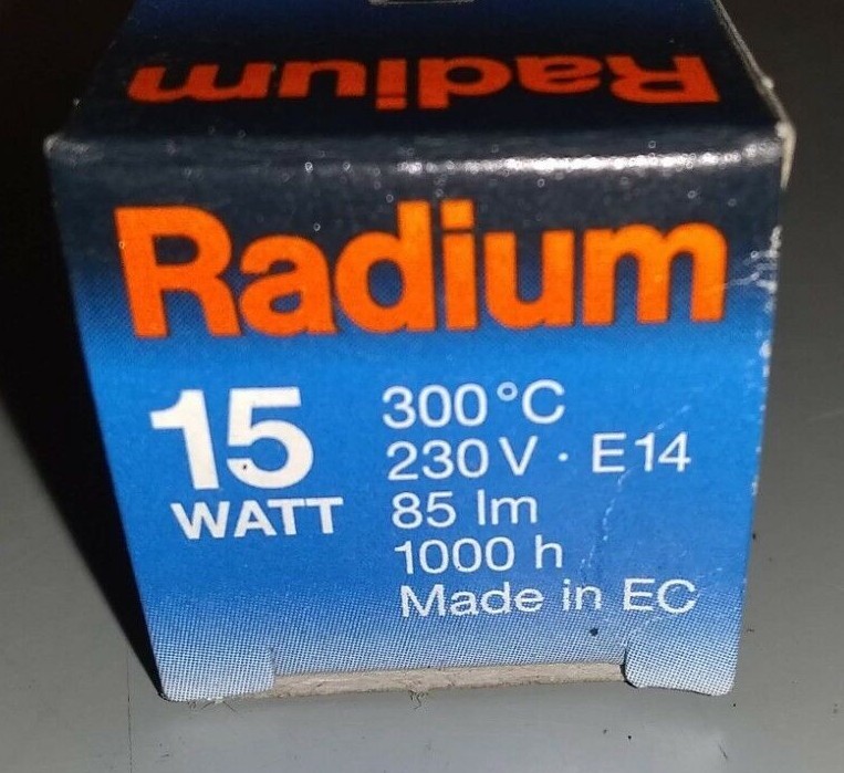 Radium E14 15W 230V Light Bulb 300 deg C 85lm 1000h | eBay