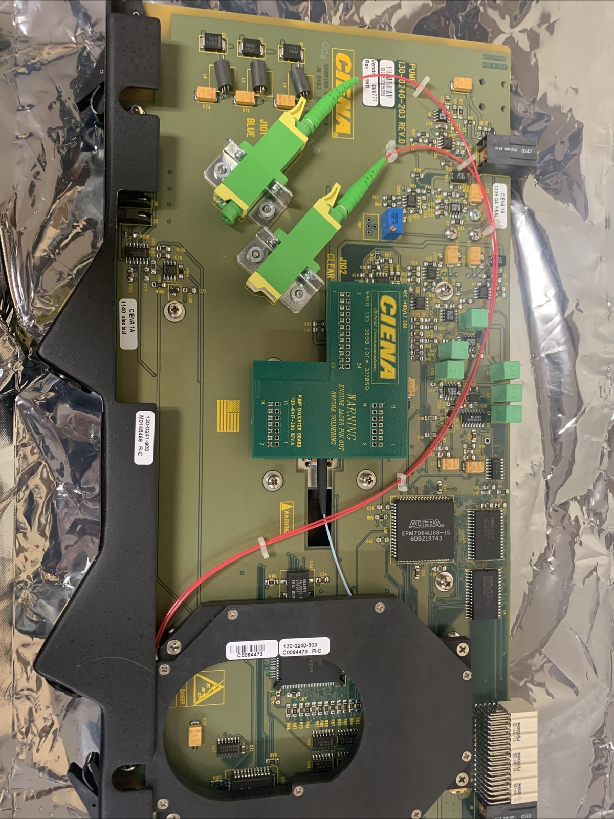 Ciena 130-0241-900 Multiwave Pump 980/110-2 Module 130-0240-203 Rev. B ...