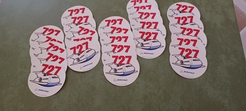 Boeing 727 Round Stickers 1993 Lot Of 25 Retirement Party Scrapbook ...