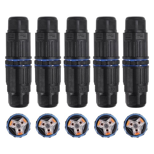 5PCS IP68 Waterproof Electrical Cable Connector, Outdoor 3 Pin Junction ...