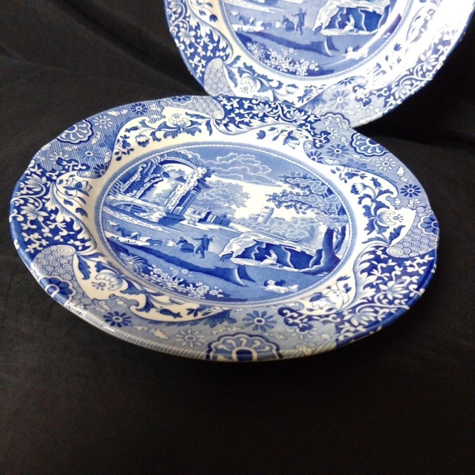 Unused SPODE 2 19cm Plates Spode Blue Italian Medium Plate Festival ...