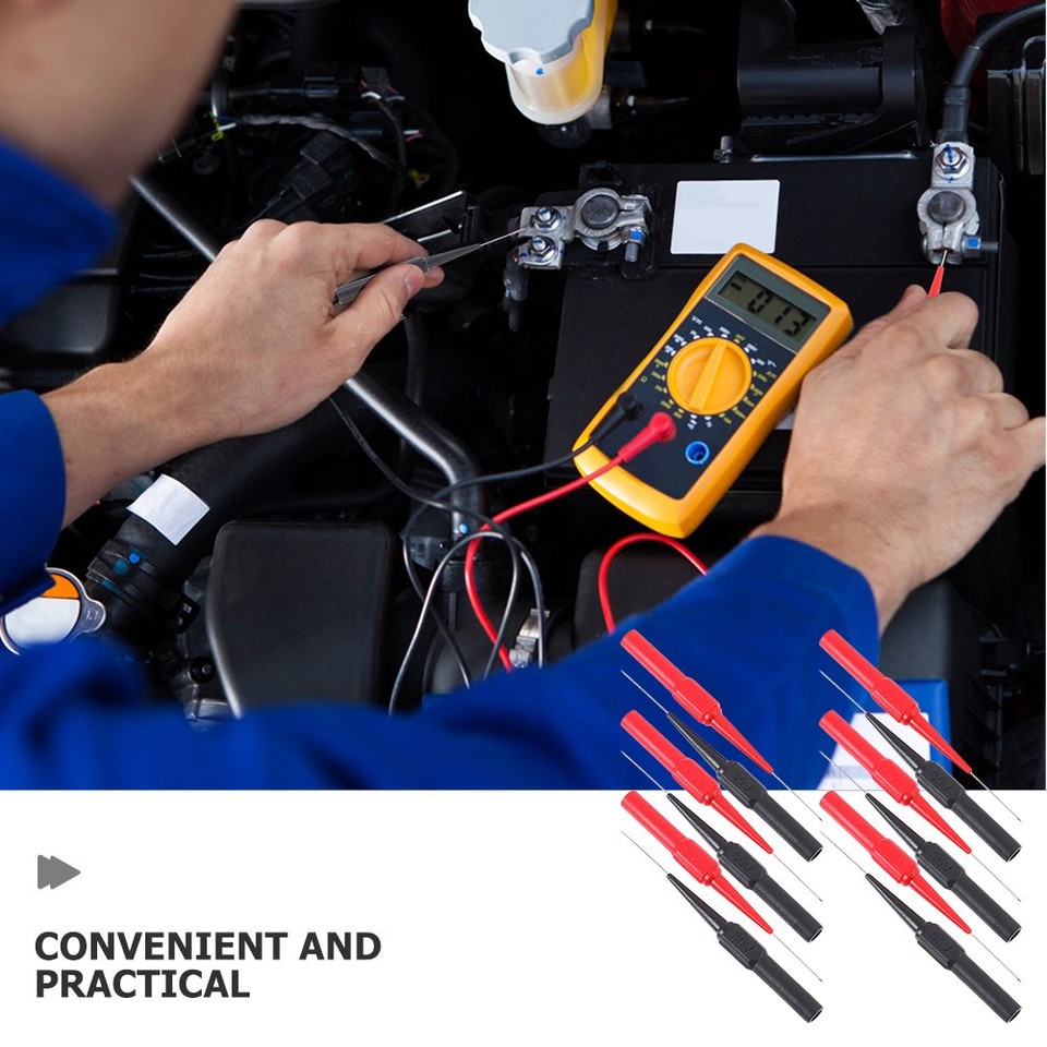 6 Sets Stainless Steel Insulation Needle Probe Multimeter Leads Test ...