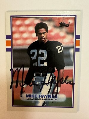 1989 Topps Mike Haynes Signed Card Auto Autograph NFL HOF Oakland Raiders | eBay