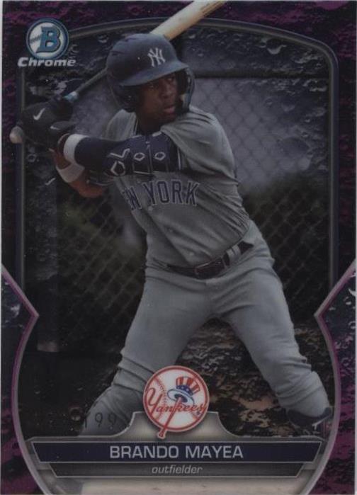 2023 Bowman Draft - Chrome Brando Mayea #BDC-66 Fuchsia Lunar Refractor ...