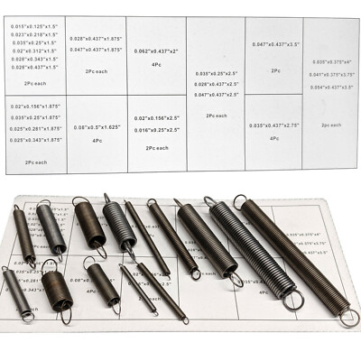 Extension Tension Expansion Compressed Springs. 54pc Spring assortment ...