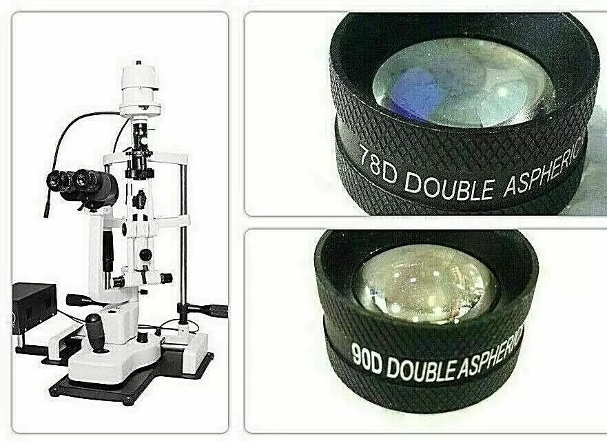 2 STEP Haag Streit Type Slit Lamp With Free 90D & 78D Lens with free ...
