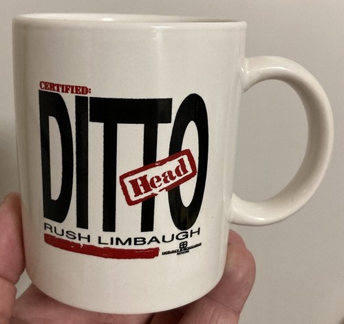 Rush Limbaugh Certified Ditto Head EIB Radio Network Coffee Cup Mug ...