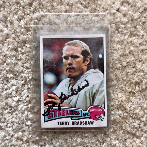 Terry Bradshaw Autographed Card (Topps, 1975, Super Bowl, Pittsburgh ...