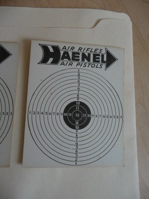 Vintage HAENEL Air Rifle paper advertising TARGET Excellent | eBay