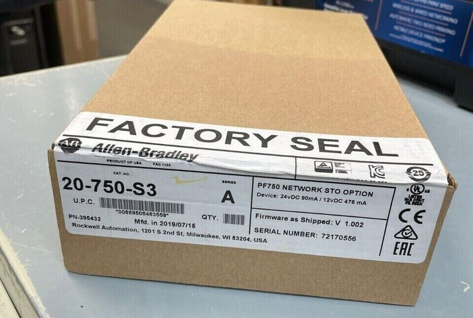 20750S3 Allen Bradley 20-750-S3 Powerflex 750 Network STO Option Module ...