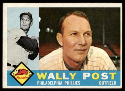 1960 Topps Baseball Card Wally Post Philadelphia Phillies #13 A | eBay