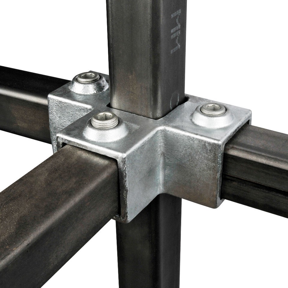 Industrial Handrail Galvanised Mild Steel Square Key Clamp Fittings Box ...