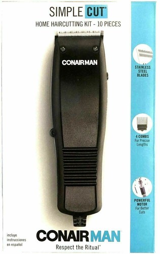 Conair Man HC93W Simple Cut Home Haircutting Kit - 10 Piece | eBay