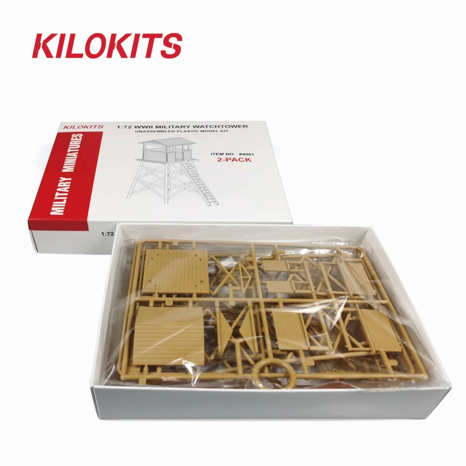 KILOKITS 2 Sets 1/72 Plastic WWII Military Watchtower Model Kit for ...