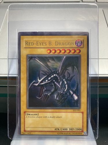 Vintage YuGiOh Red-Eyes B. Dragon SDJ-001 Starter Deck Joey Ultra Rare ...