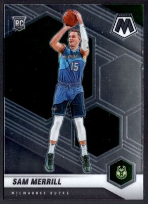 Sam Merrill 2020-21 Panini Mosaic Rookie Card RC #240 Milwaukee Bucks ...