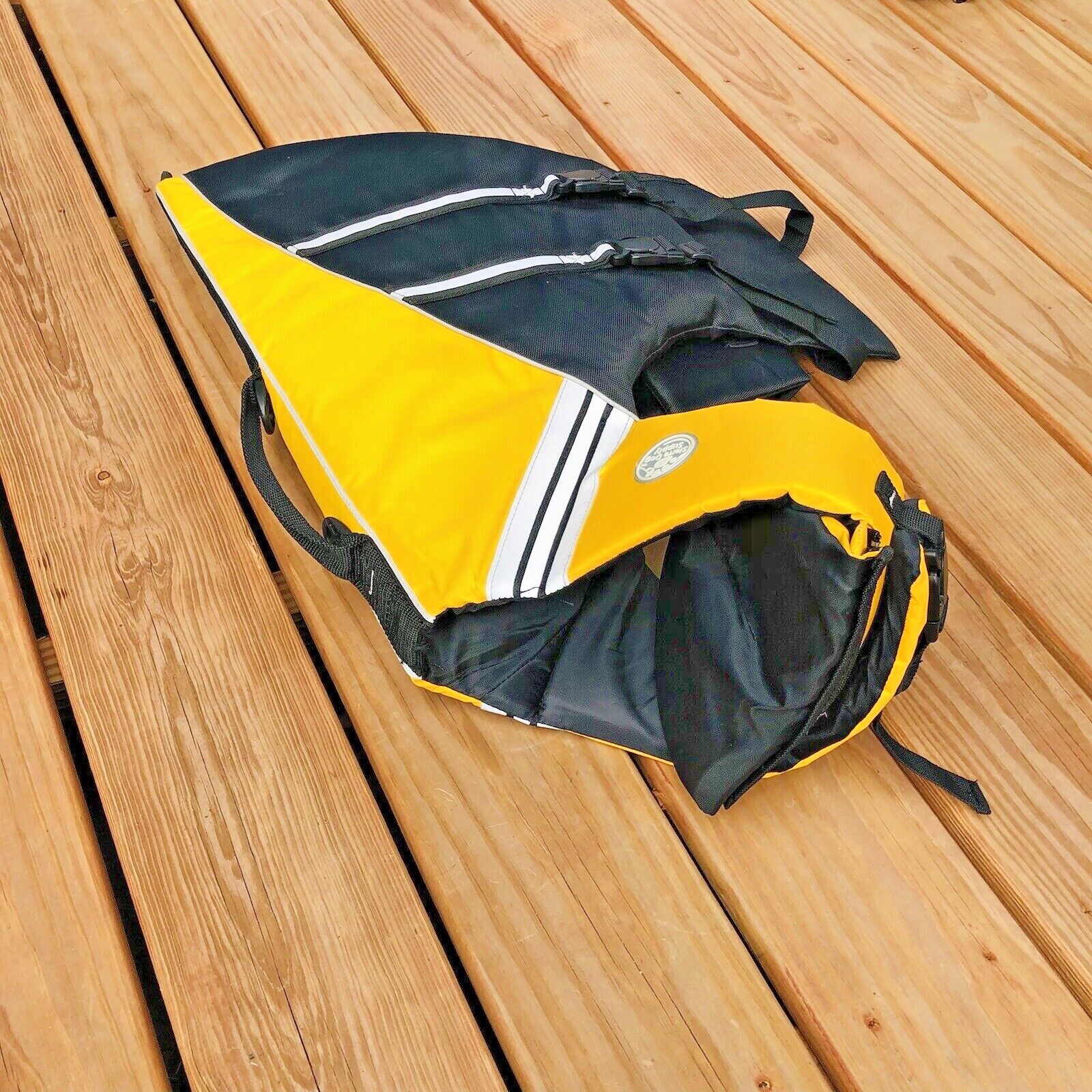 Sierra Dog Supply Floatation Life Vest w Chin Float Sz Lg Blk/Yel ...