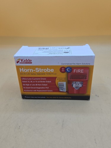 Kidde Genesis LED G1 Series Horn Strobe Selectable Strobe Output G1AVRF ...