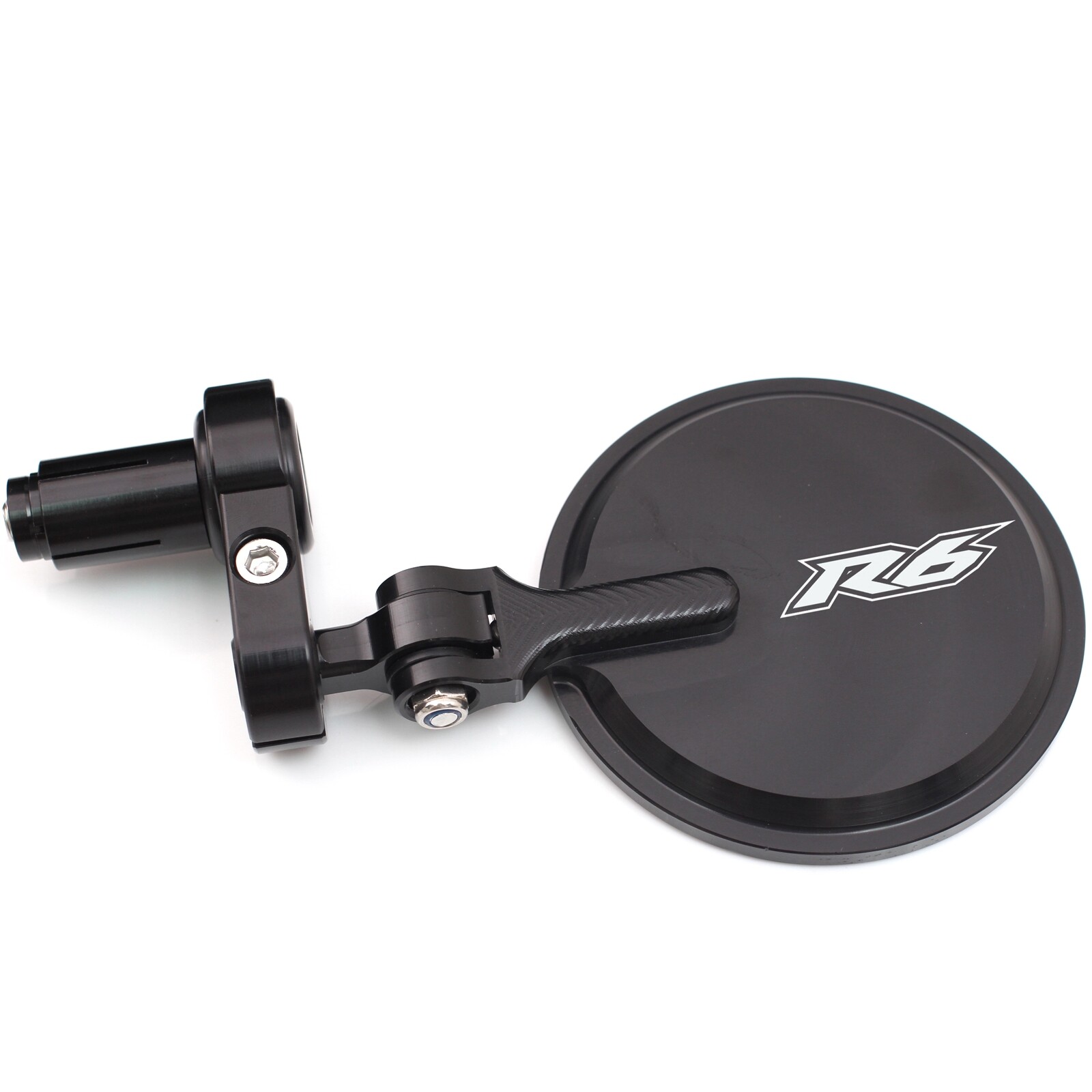 For Yamaha YZF R6 06-20 16 15 14 13 12 Handle Bar End Mirrors Black TXT ...