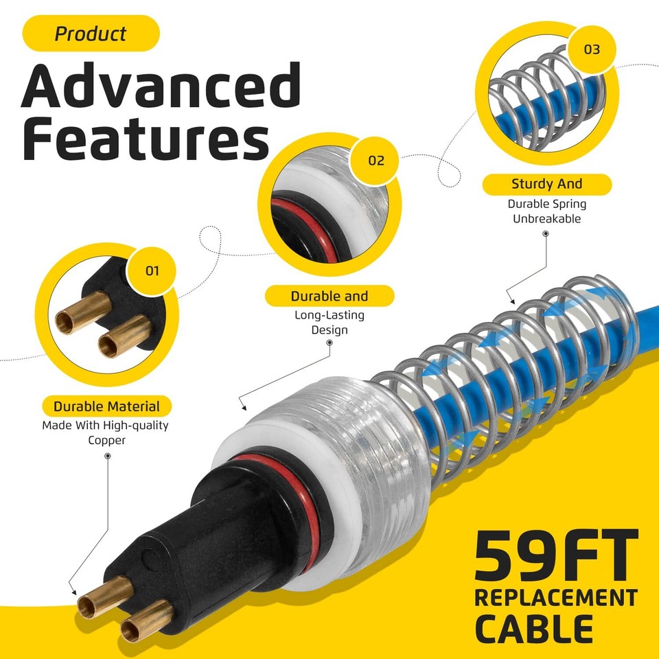 9995861 Cable & Swivel 2 Wire Replacement for Dolphin Nautilus, DX3 ...