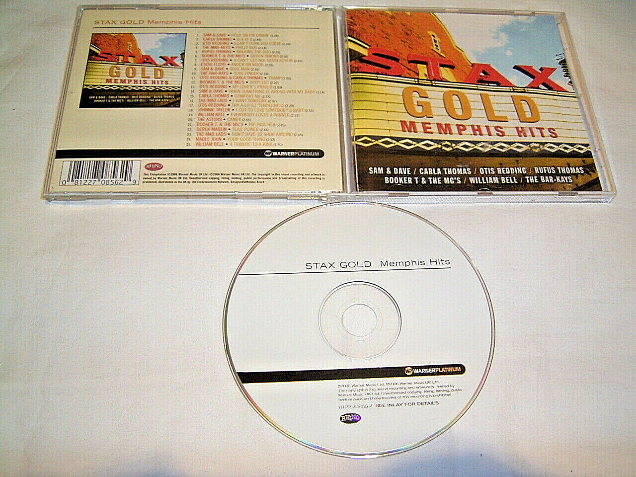 CD Stax Gold Memphis Hits - Booker T Otis Redding Sam & Dave Bar Kays ...